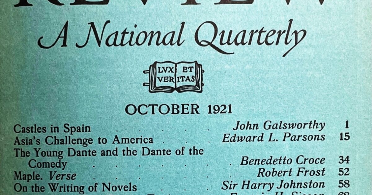 The Yale Review | October 1921