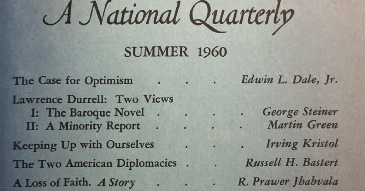 The Yale Review | Summer 1960